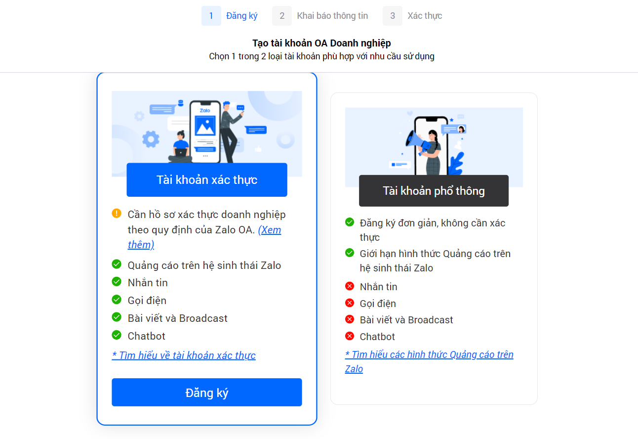 Hướng dẫn tạo Zalo Official Account : Zalo Ads