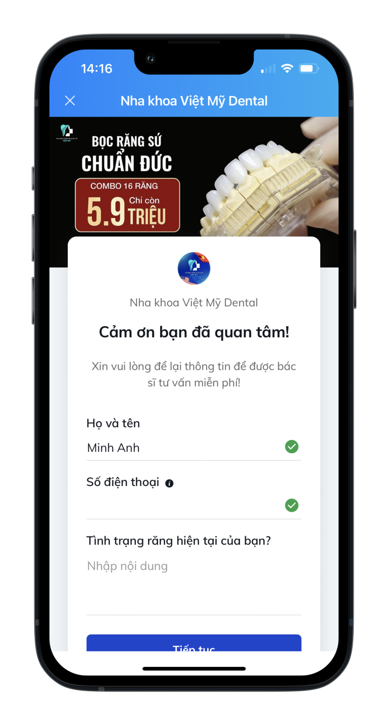 Zalo Ads : Tạo quảng cáo Form - Zalo Ads