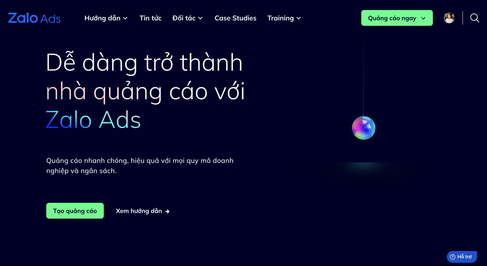 Zalo Ads : Bài học: Các cách liên hệ đội ngũ hỗ trợ Zalo Ads - Zalo Ads