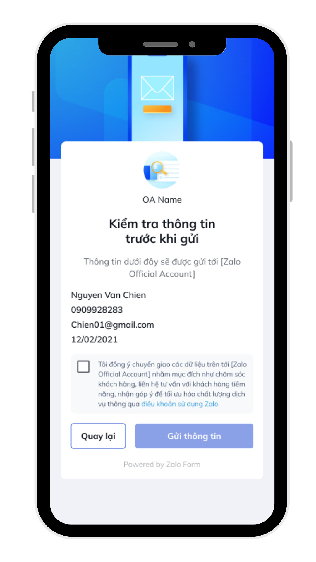 Zalo Ads : Bổ sung liên quan đến quy định về xử lý dữ liệu trong Zalo ...