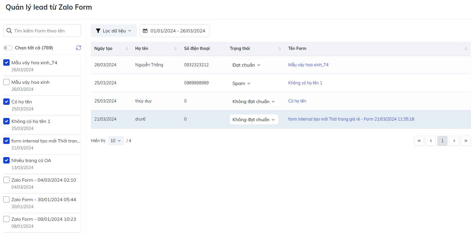 Zalo Ads : Lead Center - Quản lý data từ quảng cáo Zalo Form - Zalo Ads